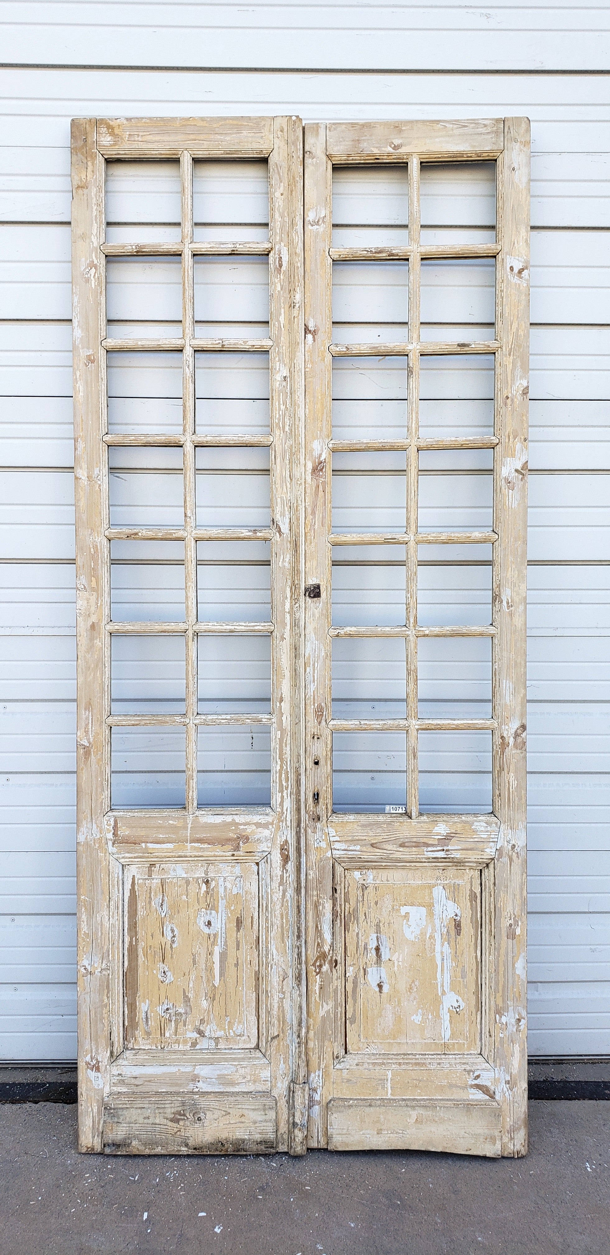 Pair of 14 Lite French Doors (No Glass) – Antiquities Warehouse of ...
