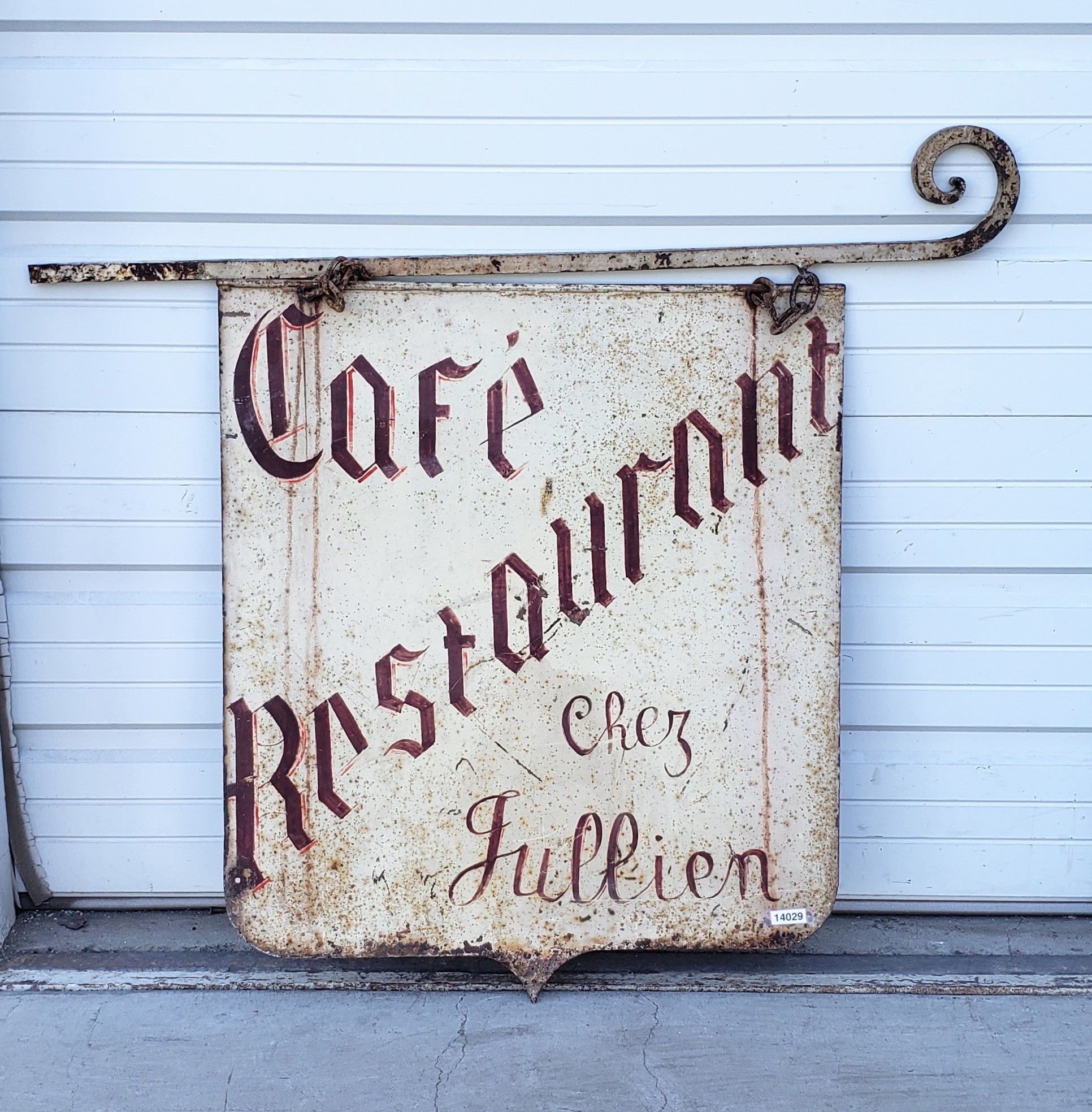 Double-sided Metal Restaurant Sign – Antiquities Warehouse of Grand ...