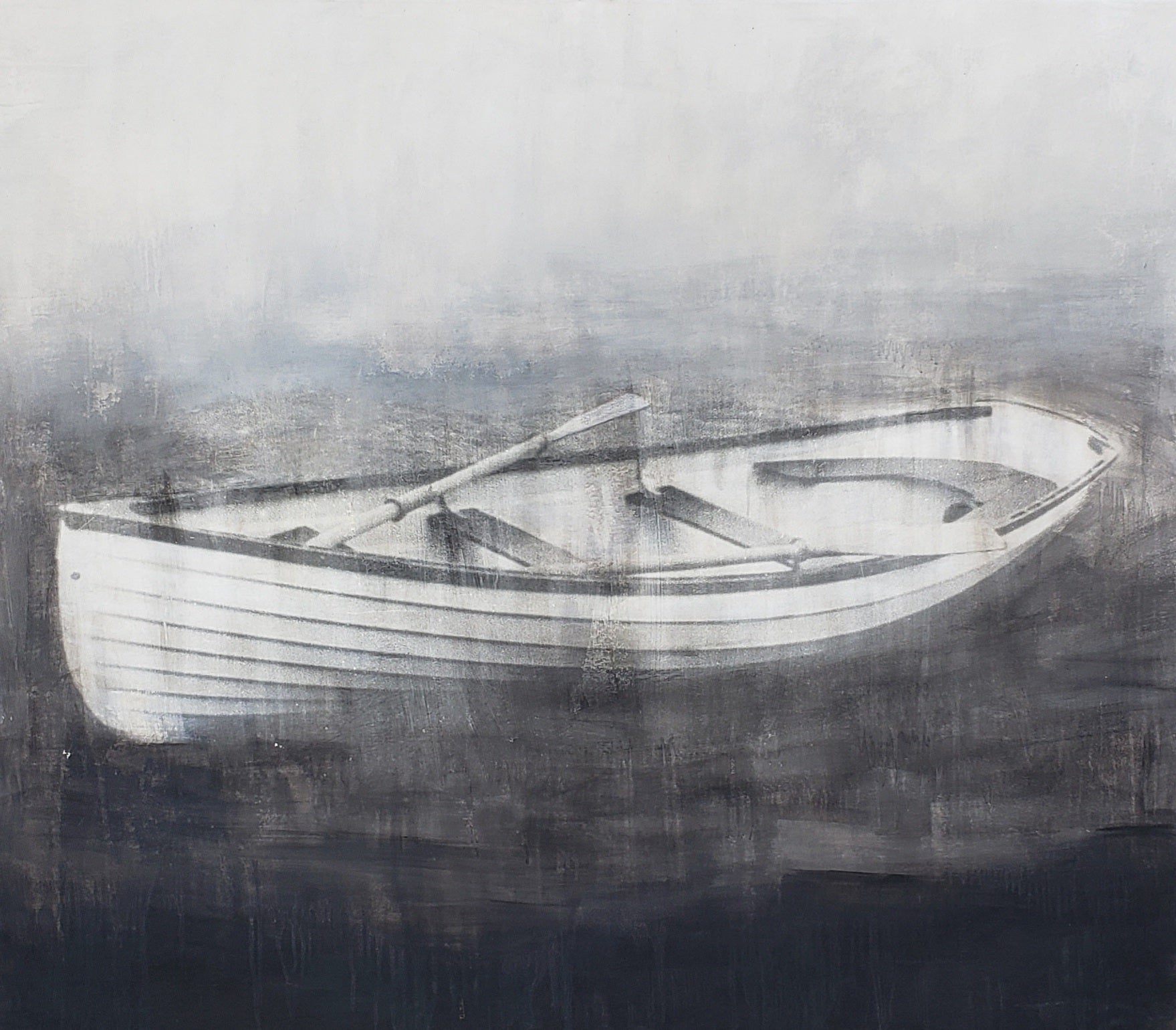 "Boat" Painting by Matt Priebe – Antiquities Warehouse of Grand Traverse
