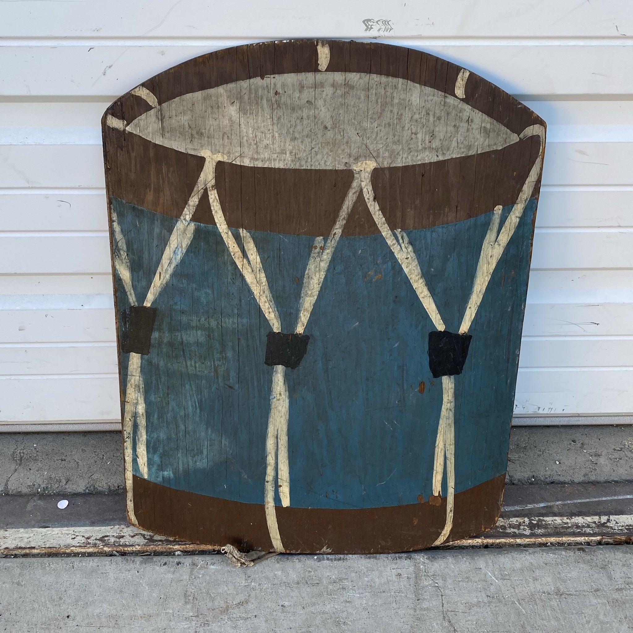 Wooden Drum Sign – Antiquities Warehouse of Grand Traverse