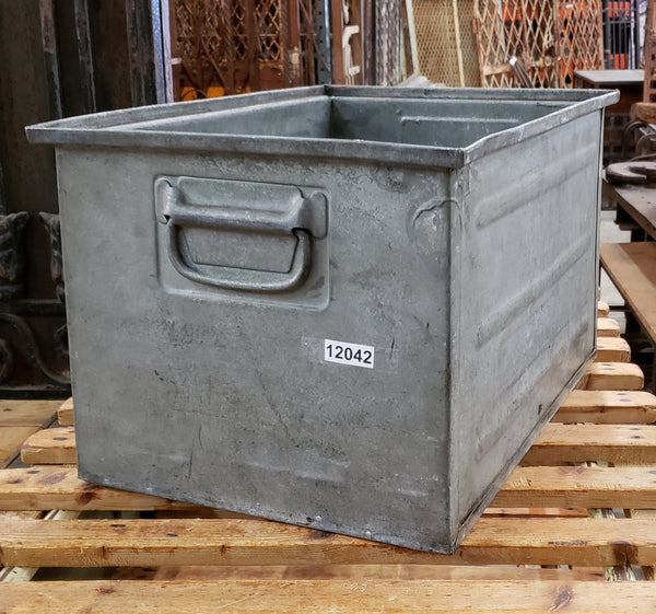 Industrial Iron Crate/Bin – Antiquities Warehouse of Grand Traverse