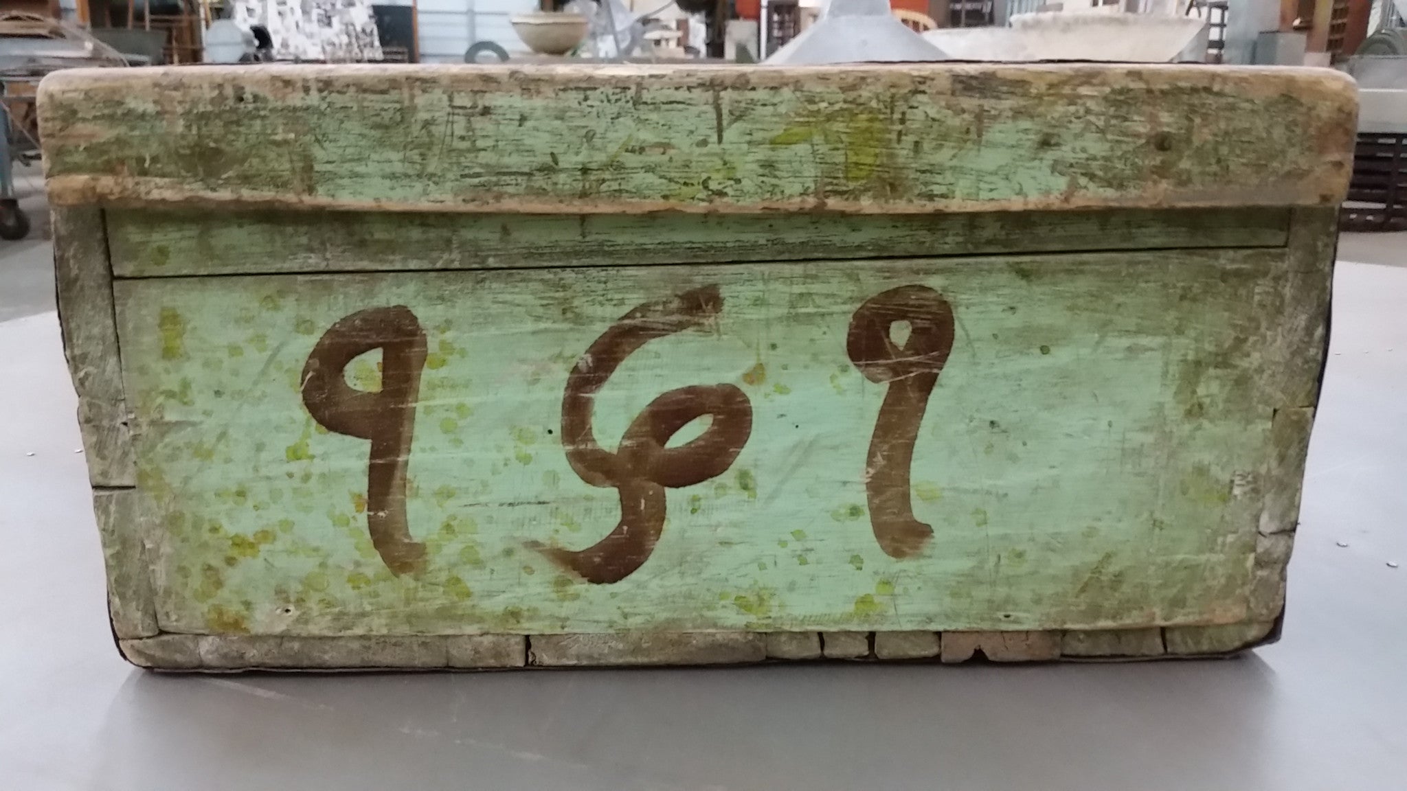 Painted Wooden Crate with Letters/Numbers – Antiquities Warehouse of ...
