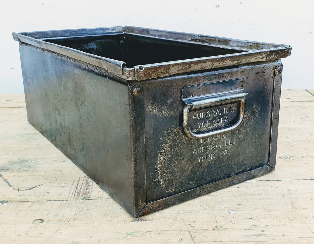 Buffed and Stripped Lyon Metal Drawers – Antiquities Warehouse of Grand ...