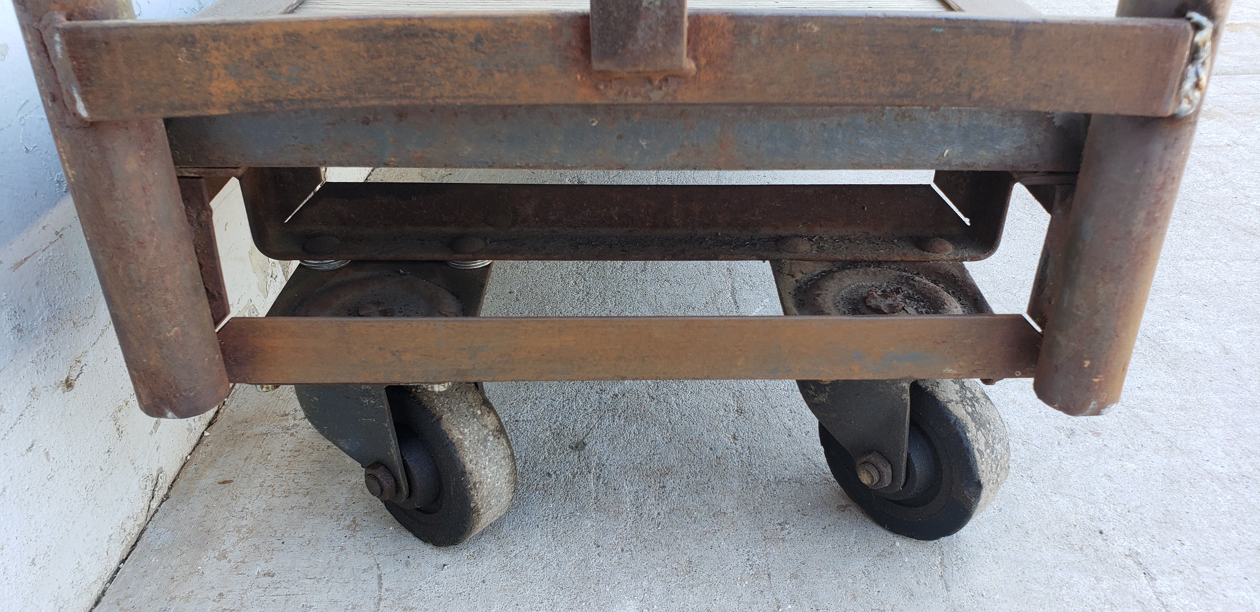 Repurposed Industrial Trolley Shelving Rack – Antiquities Warehouse of ...