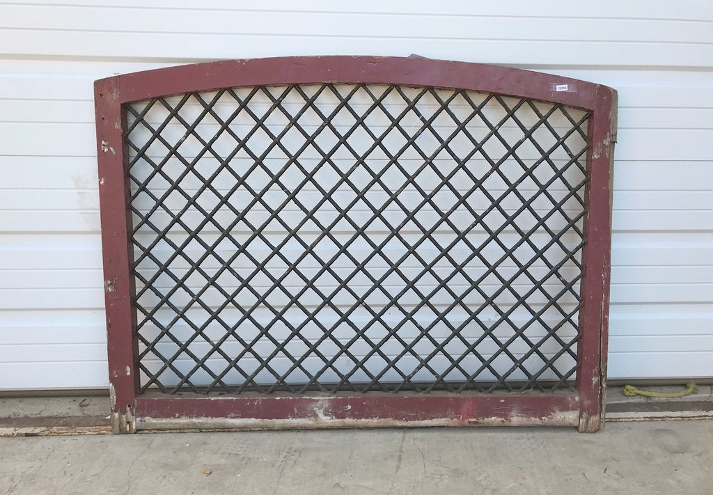 Red Arched Wire Window Diamond Pane Gates – Antiquities Warehouse of ...