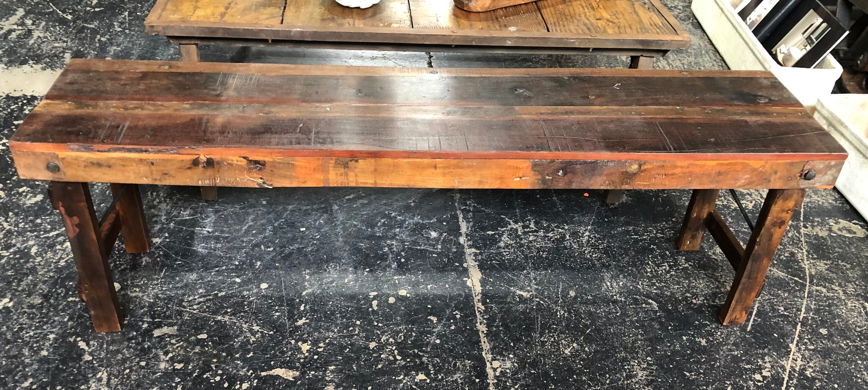Folding Wood Bench (Blonde or Dark Wood) – Antiquities Warehouse of ...