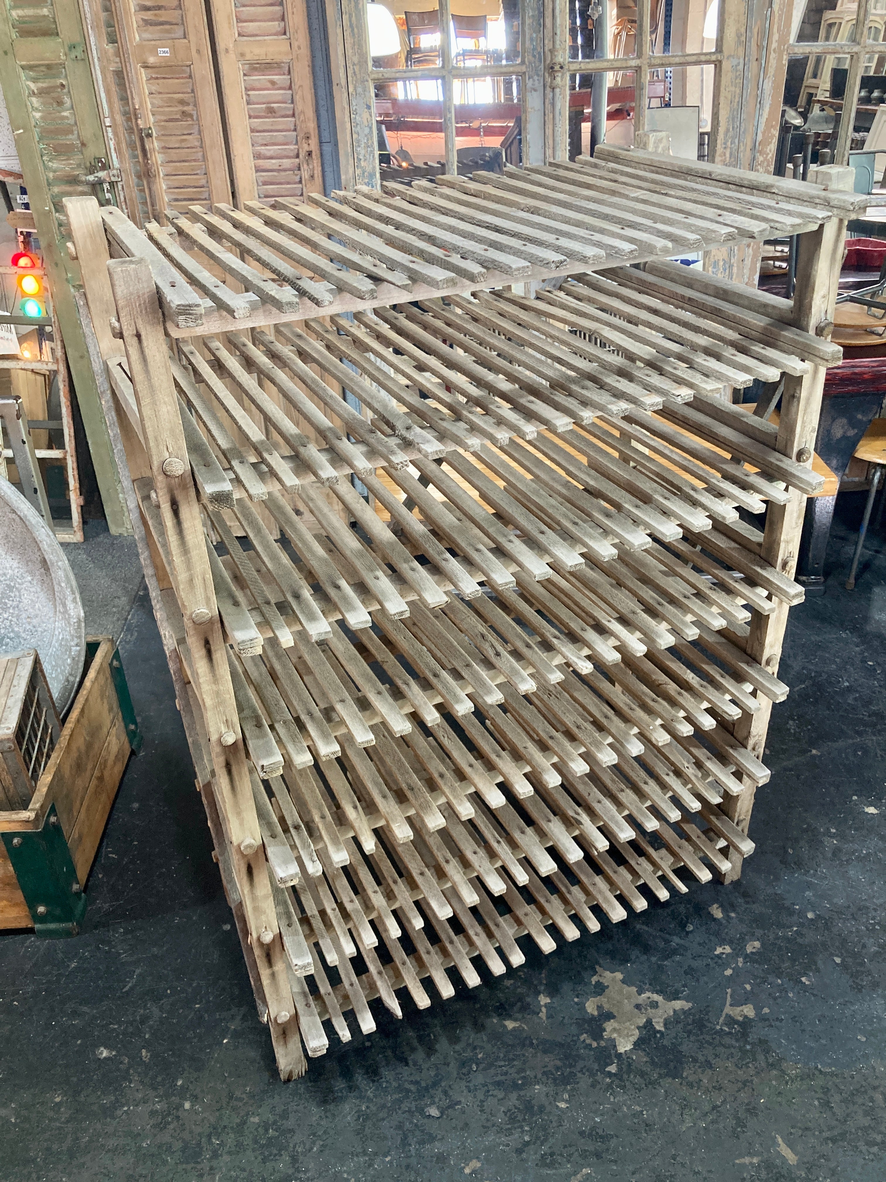 Large Wooden Shelf Rack – Antiquities Warehouse of Grand Traverse